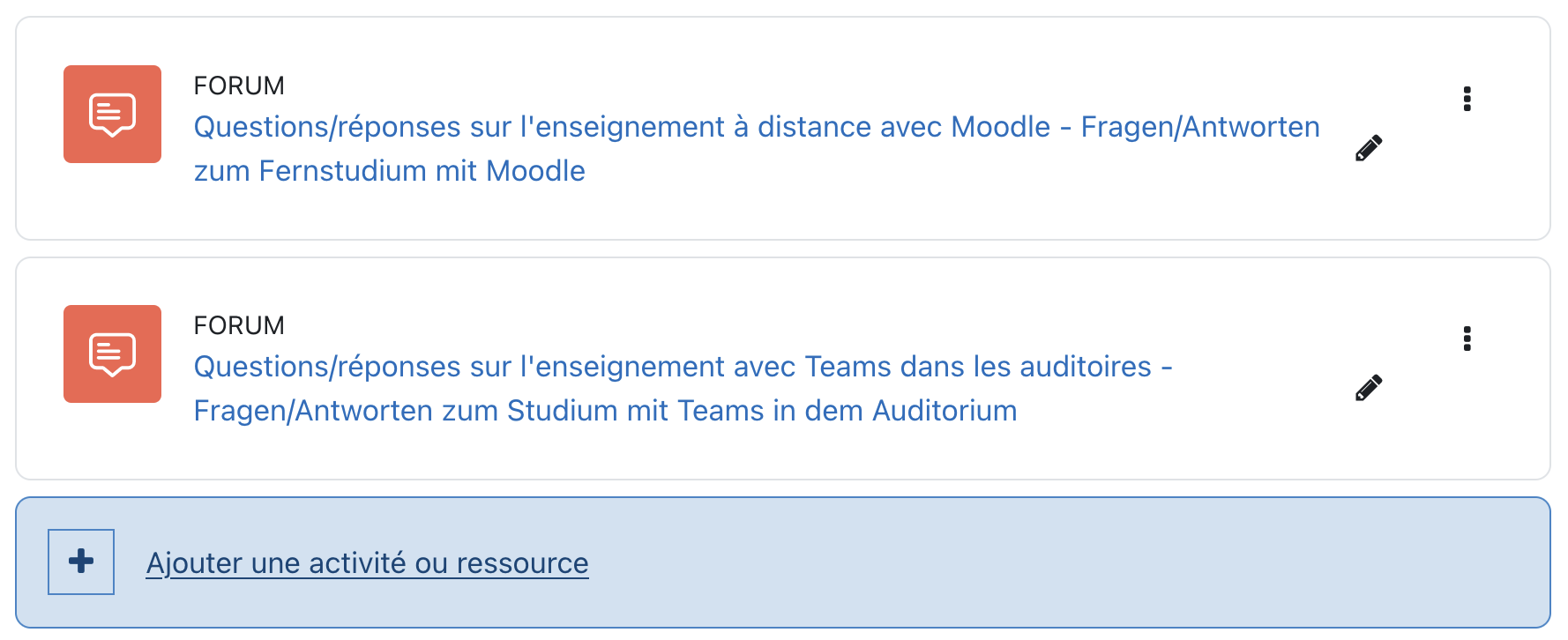 Aide Moodle - Moodle Hilfe: Gérer les inscriptions aux cours en présence avec un sondage
